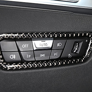 for Toyota GR Supra A90 2019-2022 Real Carbon Fiber?Soft Carbon Fiber?Car Headlight Switch Button Cover Sticker Car Accessories