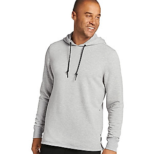Jockey Men's Sportswear Lightweight Fleece Pullover Hoodie, Light Grey Heather, m
