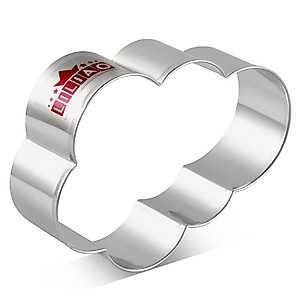 LILIAO Cloud Cookie Cutter - 3.6 x 2.6 inches - Stainless Steel