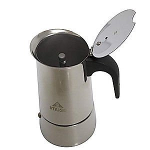 IMUSA USA B120-22062M Stainless Steel Stovetop Espresso Coffeemaker 6-Cup, Silver