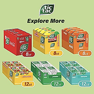 Tic Tac Freshmint Breath Mints, On-The-Go Refreshment, Easter Basket Stuffers, 1 oz, 12 Count