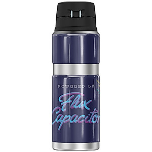 Back To The Future Powered By Flux Capacitor THERMOS STAINLESS KING Stainless Steel Drink Bottle, Vacuum insulated & Double Wall, 24oz