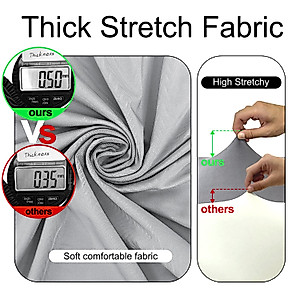 Aibiley 8Pcs Stretch Outdoor Cushions Cover for Patio Furniture,Patio Cushion Covers Replacement for Chair Couch,Soft Elastic Washable Sofa Seat Slipcover Indoor,with Fixed Ties-Light Gray