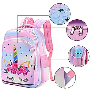 CAMTOP Backpack for Kids Girls School Backpack with Lunch Box Preschool Kindergarten BookBag Set (Y0058-2 Rainbow-1)