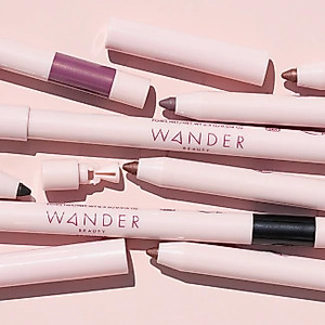 Wander Beauty Skyliner Automatic Gel Eyeliner (Napa Nights) - Smudge Proof Retractable Gel Liner - Precise Application With Built-In Eye Pencil Sharpener - Intense Pigment Gel Eyeliner - 0.01 fl oz