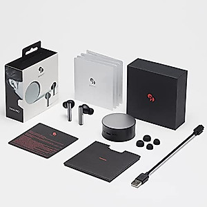 Phiaton ODDICT TWIG PRO Bluetooth Earbuds, Hybrid Active Noise-Canceling Earbuds, True Wireless Earbuds with Qualcomm Snapdragon Sound, Ergonomic Half-in-Ear Design, Aluminum Gray