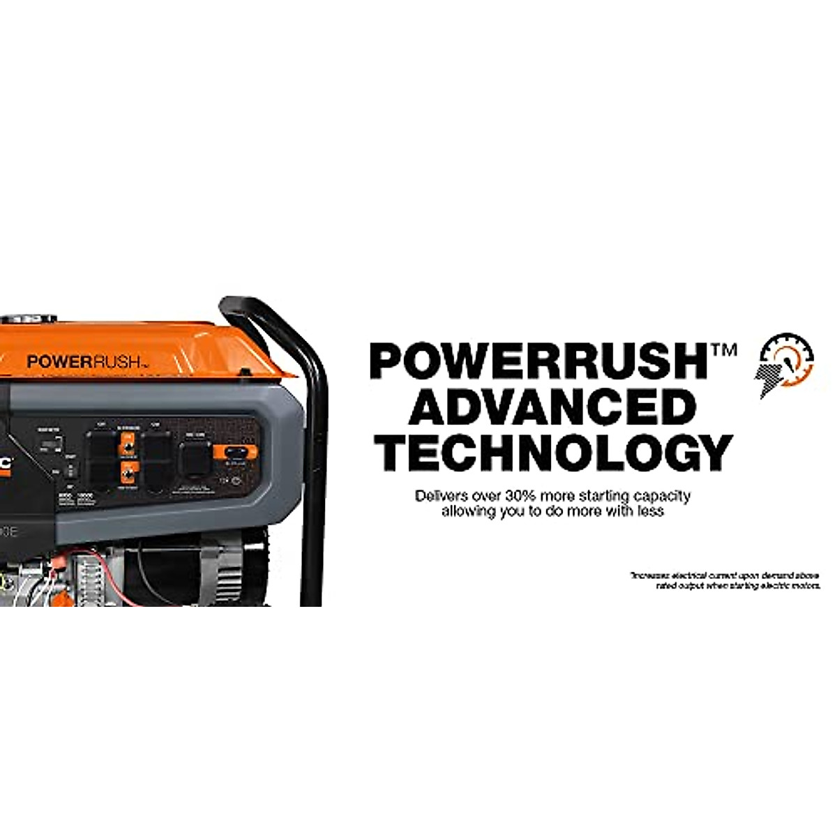 Generac 7676 GP8000E 8,000-Watt Gas-Powered Portable Generator - Electric Start with COsense - Powerrush Advanced Technology - Reliable Power for Emergencies and Recreation - CARB Compliant