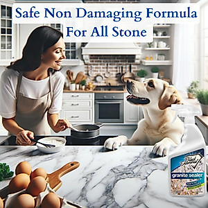 Black Diamond Stoneworks Granite Sealer: Seals and Protects. Marble Sealer Protector. Granite, Marble, and Travertine Countertop Sealer for All Stone Countertops. 1-Pint.