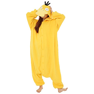 SAZAC Psyduck Pokemon Kigurumi - Onesie Jumpsuit Halloween Costume (Adult XL)