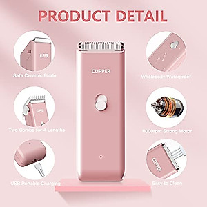 Founouly Home Professional Dog Grooming Kit Clipper Low Noise USB Rechargeable for Dog Cat