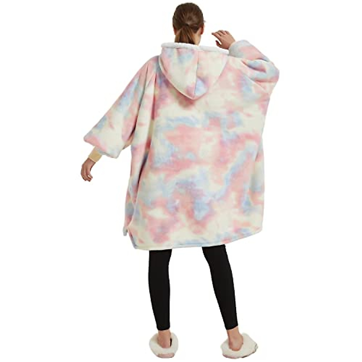 GOMINIMO Wearable Hoodie Blanket, Wearable Blanket, Wearable Blanket Adult, Hug Sleep Pod Adult, Sweatshirt Blanket, Sweater Blanket, Blanket Sweatshirt