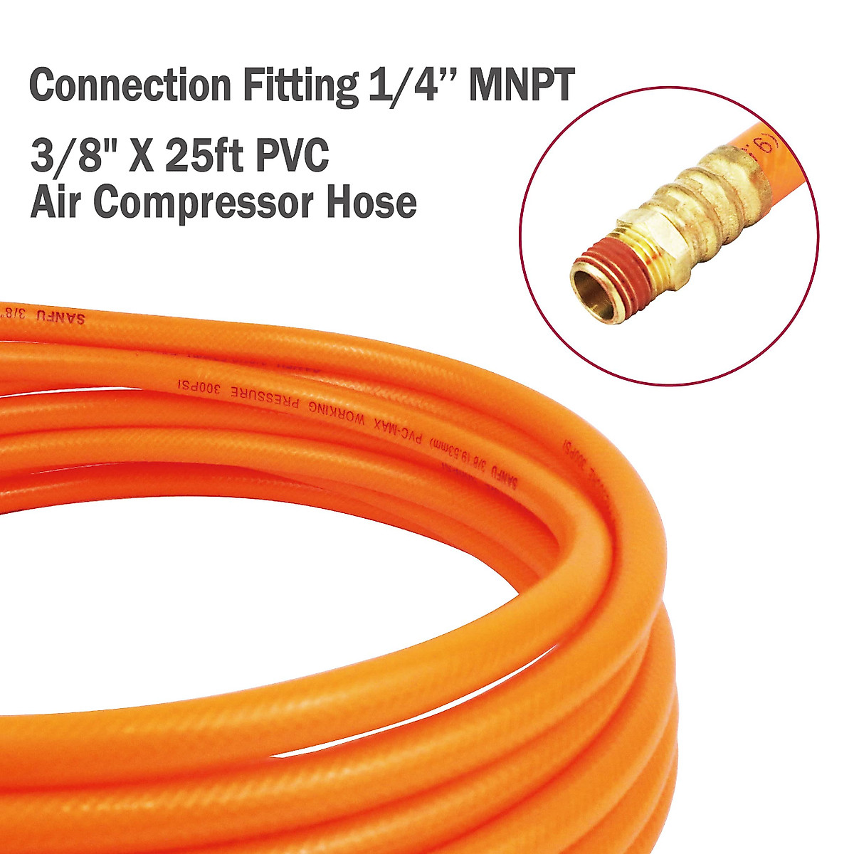 MELPRISU 17 Pieces Air Tool Kit 3/8" X 25ft PVC Air Compressor Hose Kit Air Compressor Accessories Kit