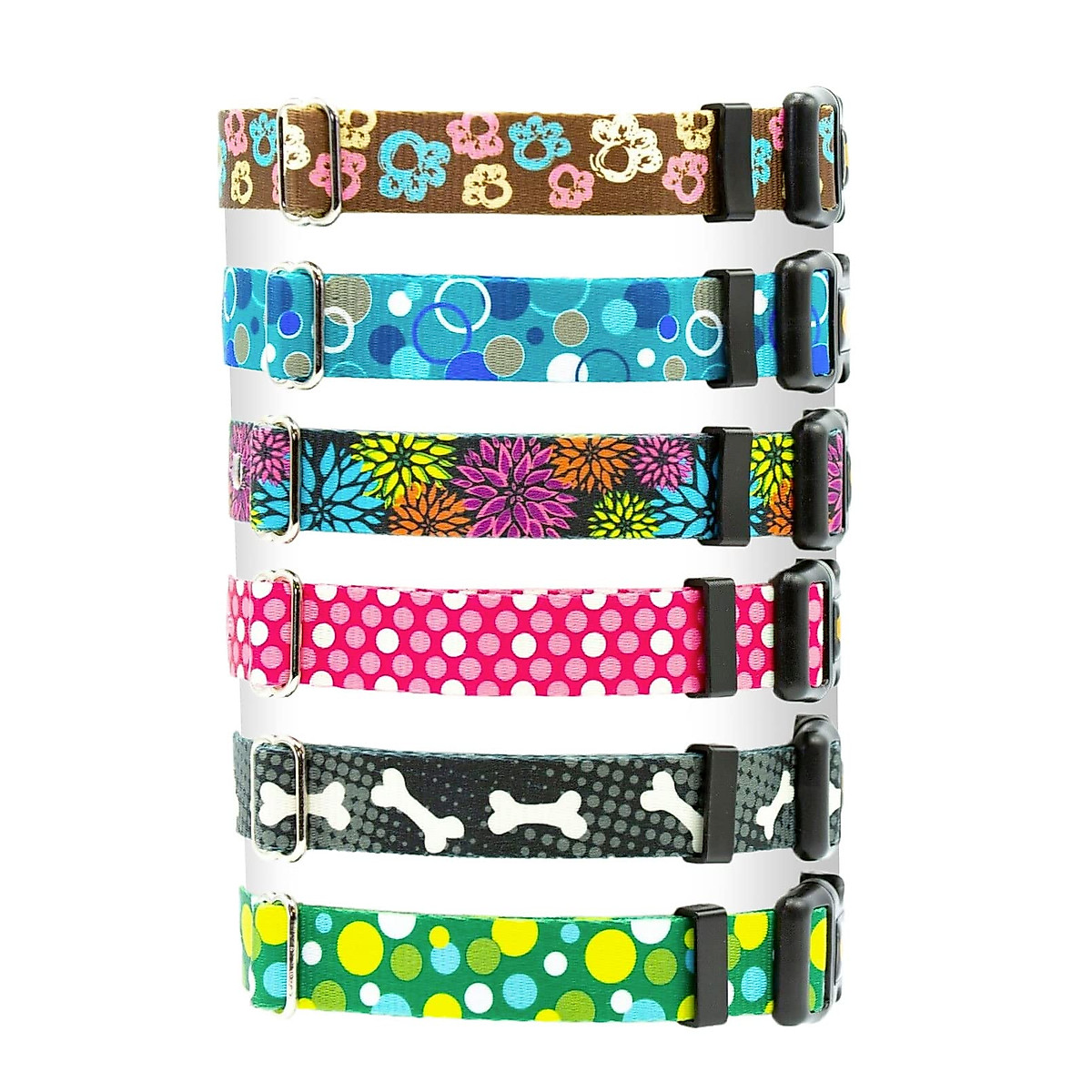 Small Flower Days Replacement Containment and Training Dog Collar Strap with RFA-67 Batteries - Compatible with Most PetSafe In-Ground Fence, Wireless Fence Receiver, and Training Collars (Bundle 2)