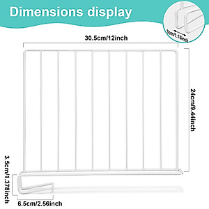 LQQBOX Shelf Dividers for Closet Organization, 8 Pack Metal Closet Shelf Dividers, Closet Shelf Organizer for Wood Closet Separator