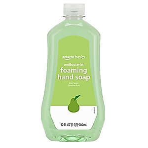 Amazon Basics Foaming Soap Refill, Pear Scent, Triclosan-Free, 32 Fluid Ounces (ONLY Fits Foaming Dispensers), 1-Pack (Previously Solimo)