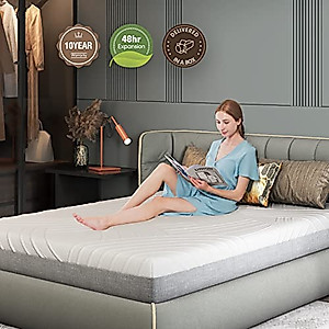 Giantex Memory Foam Mattress, 8 Inch Full Size, Gel Infused and Bamboo Charcoal Foam for Cool Sleep, Medium Firm Mattress w/Convoluted Foam, Ventilated Hybrid Bed Mattress in a Box, 75L x 54W x 8H