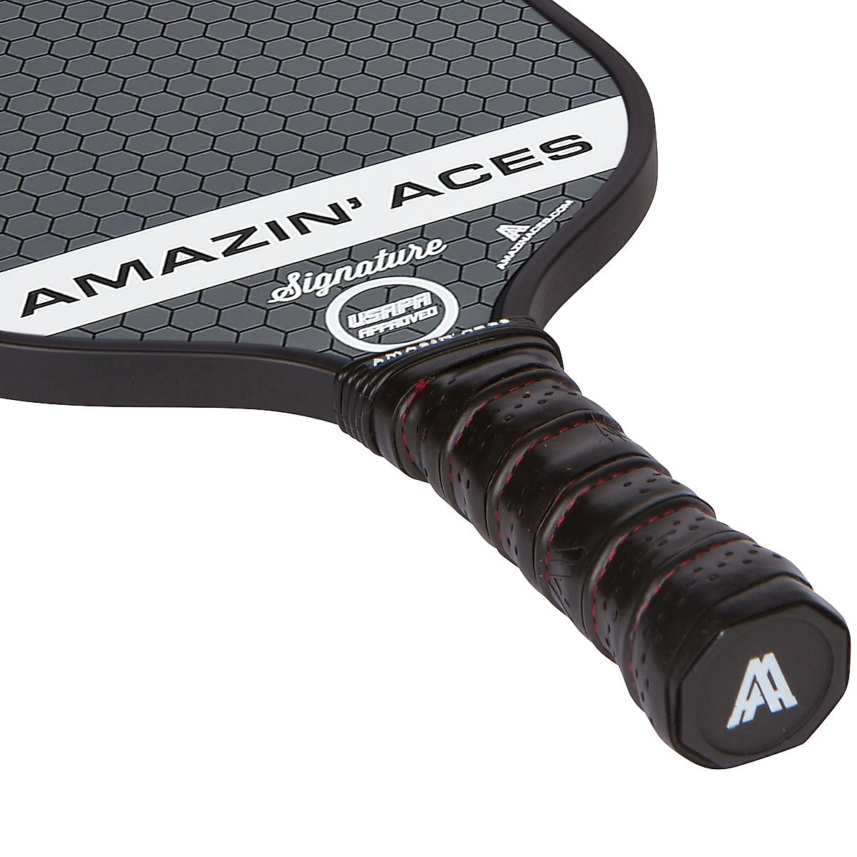 Amazin' Aces Signature Pickleball Single Paddle Blue - 1 USAPA-Approved Pickleball Racket with Graphite Face & Polymer Honeycomb Core, 1 Paddle Cover & 1 Carry Bag