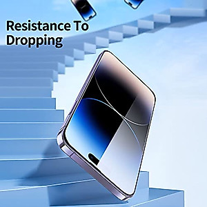 NEW'C [3 Pack] Designed for iPhone 14 Pro (6,1") Screen Protector Tempered Glass, Case Friendly Ultra Resistant