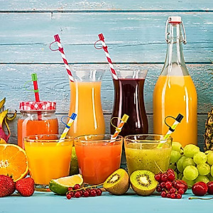 Prasacco 30 Pieces Straw Tips Cover, Colorful Plastic Drinking Straw Caps Reusable Drinking Straw Lids Straw Plug Drinking Dust Cap Drinking Straw Caps for 9 mm（0.35inch） Straws（6 Colors） (30 PCS)