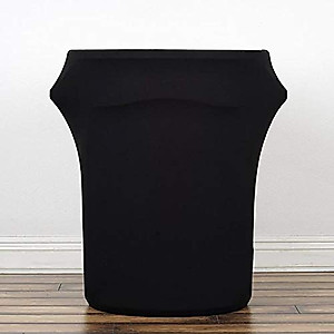 Balsa Circle 24-40 gallons Black Stretchable Spandex Round Waste Trash Bin Container Cover Wedding Party Fundraiser Decorations