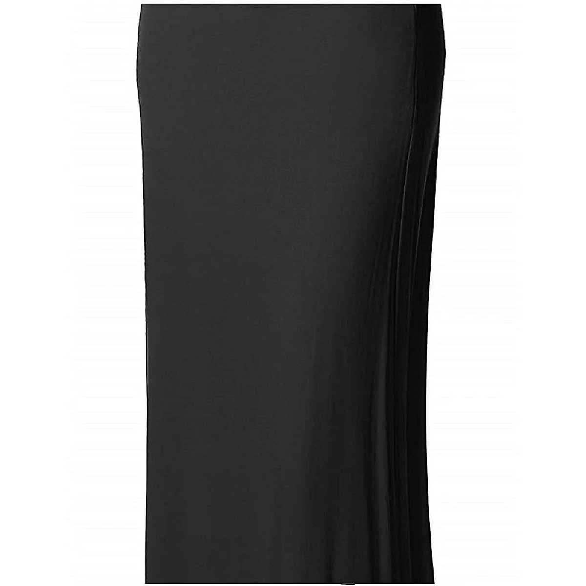 ShezPretty Women's Premium Fold Over High Waist Long Floor Length Maxi Skirt (Medium, Black)