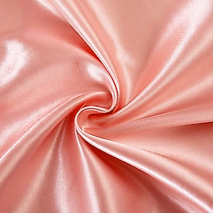 Satin Bed Sheet Set,Extra Soft Deep Pocket Silky Satin Sheet Set with 1 Fitted Sheet +1 Flat Sheet + 2 Pillow Cases(4-Piece Sakura Pink, Twin)