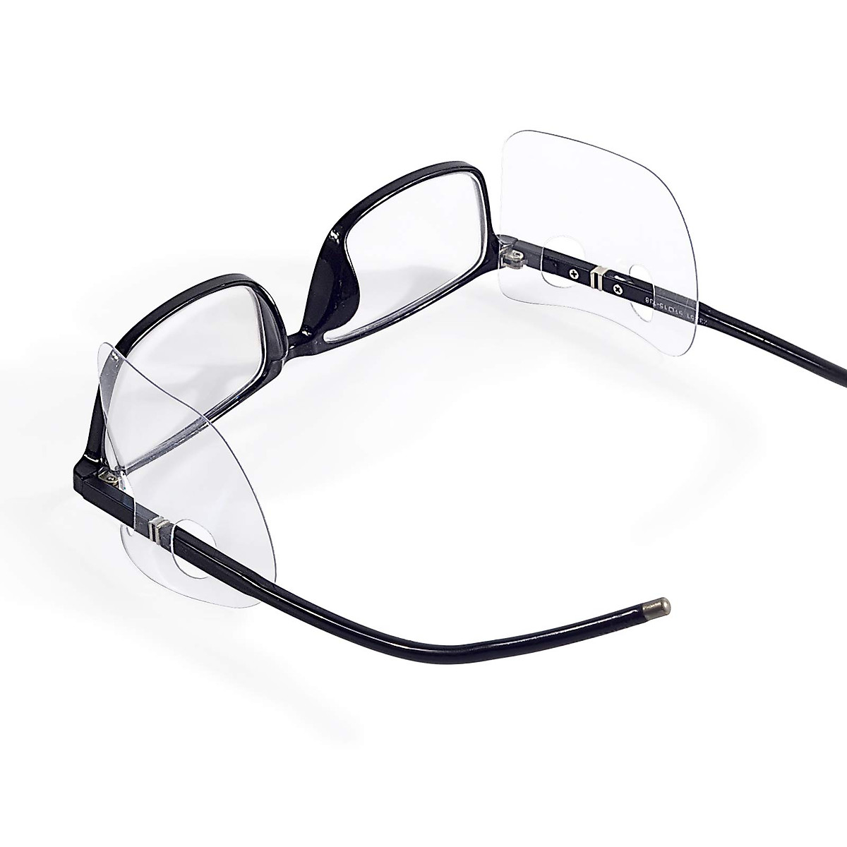 Touri 20 Pairs Clear Slip-On Protective Safety Side Shields for Glasses Fits Small to Medium Eyeglasses for Keeping Your Eyes Safe