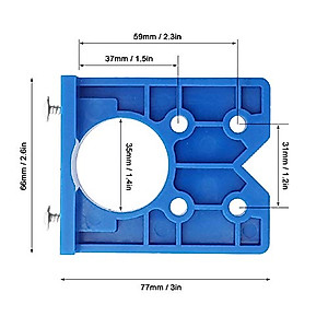 35mm Concealed Hinge Jig Kit, Woodworking Tool Drill Bits Hinge Drilling Hole Router Jig for Cabinet Cupboard Door Installation