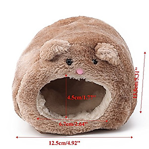 Julyshop Blue Plush Hammock Bed House Toys for Ferret Rat Hamster Squirrel Parrot Hanging