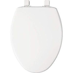 BEMIS 7300SLEC 000 Toilet Seat will Slow Close and Removes Easy for Cleaning, ELONGATED, White