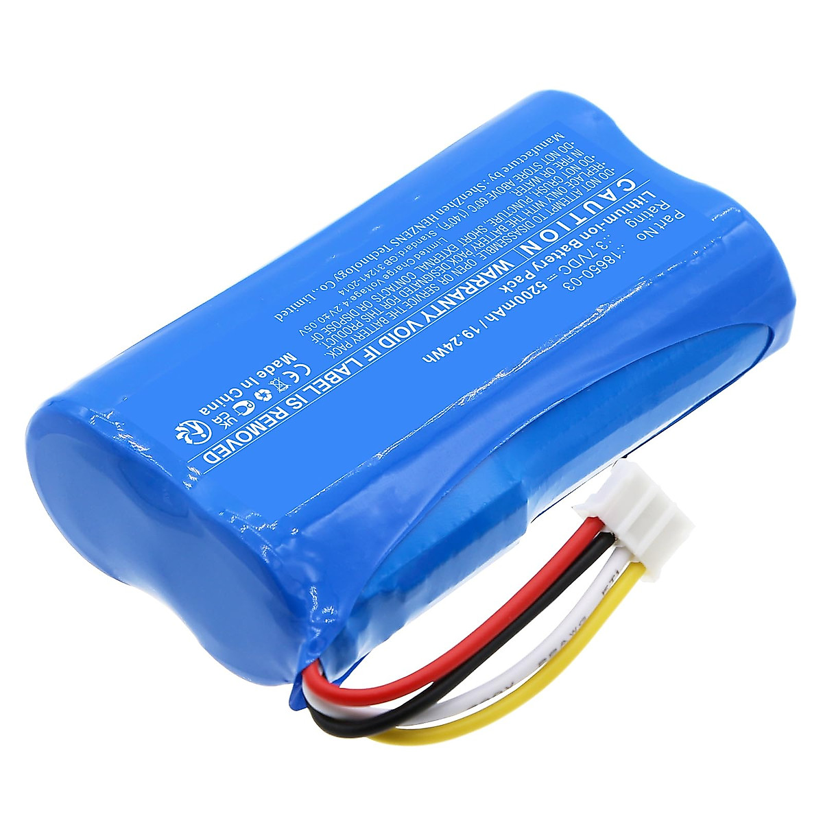 Synergy Digital Home Security Camera Battery, Compatible with EZVIZ 18650-03 Home Security Camera, (Li-ion, 3.7V, 5200mAh) Ultra High Capacity, Replacement for EZVIZ 18650-03 Battery