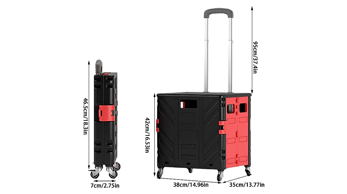 SYALEO Portable Foldable Shopping Trolley | Heavy Duty Cart