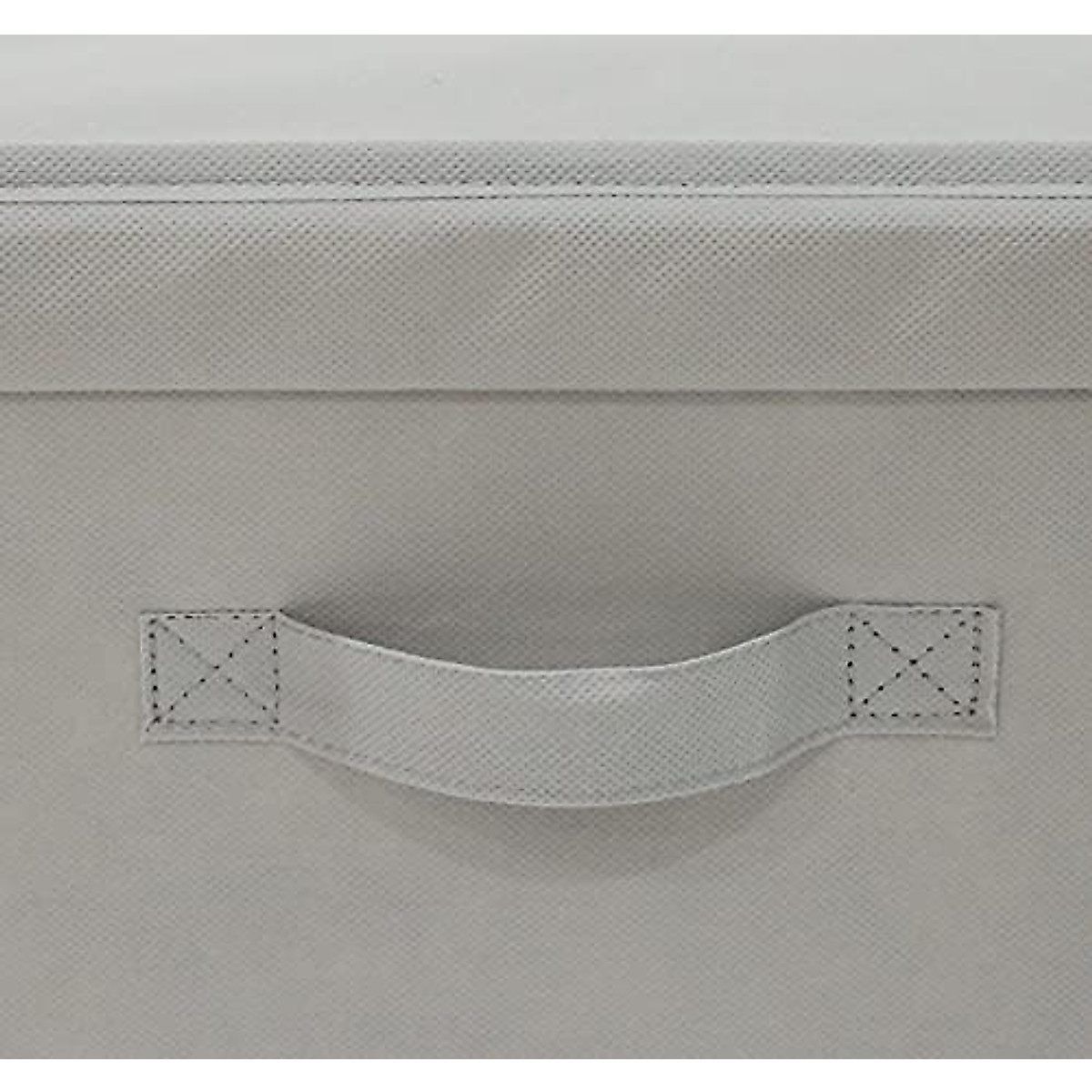 Sebadaci Storage Bins Cubes Baskets with Lids Handles Stackable Collapsible Storage Bins Baskets for Shelves, Organizing, Office Organizer, 3-pack Fabric Storage Cubes Living Room Closet, Gray, Medium