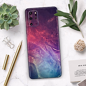 DesignSkinz Abstract Fire & Ice V15 | Protective Vinyl Decal Wrap Skin Cover Compatible with The Samsung Galaxy S20 Ultra (Full-Body, Screen Trim & Back Glass Skin)