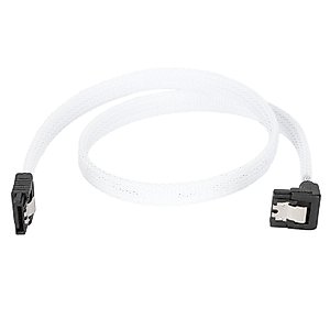 Cable, Dual‑Channel SAS Extension Compatible with II I 500MB/S Solid State Drive with Shrapnel for Solid‑State Disk for SPE(White (Elbow))