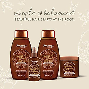 Aveeno Intense Hydration Almond Oil Blend Hydrating Hair Mask Treatment with Avocado Oil and Oat to Repair Dry Damaged Hair, Safe for Color-Treated Hair, Sulfate, Paraben and Dye-Free, 8 Fl Oz