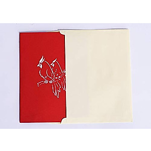 3D Popup Card of Cardinal Bird, Paper Art & Handicrafts, Greeting Cards, Handmade Gifts by PQDGlobal (Cardinal couple)