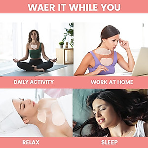 Upgrade Chest Wrinkle Pads – Decollete Anti Wrinkle Chest Neck Pads - Set of 2 Silicone Chest Pad and 1 Anti Wrinkle Neck Pad - Reusable and Washable Wrinkle Patches for Wrinkles Treatment