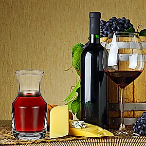 Single Serving Wine Carafe Glass Mini Carafe Individual Wine Decanter Small Carafe for Wine Dinner Parties Tastings Bars Restaurants（12 Pack, 6.5 oz)