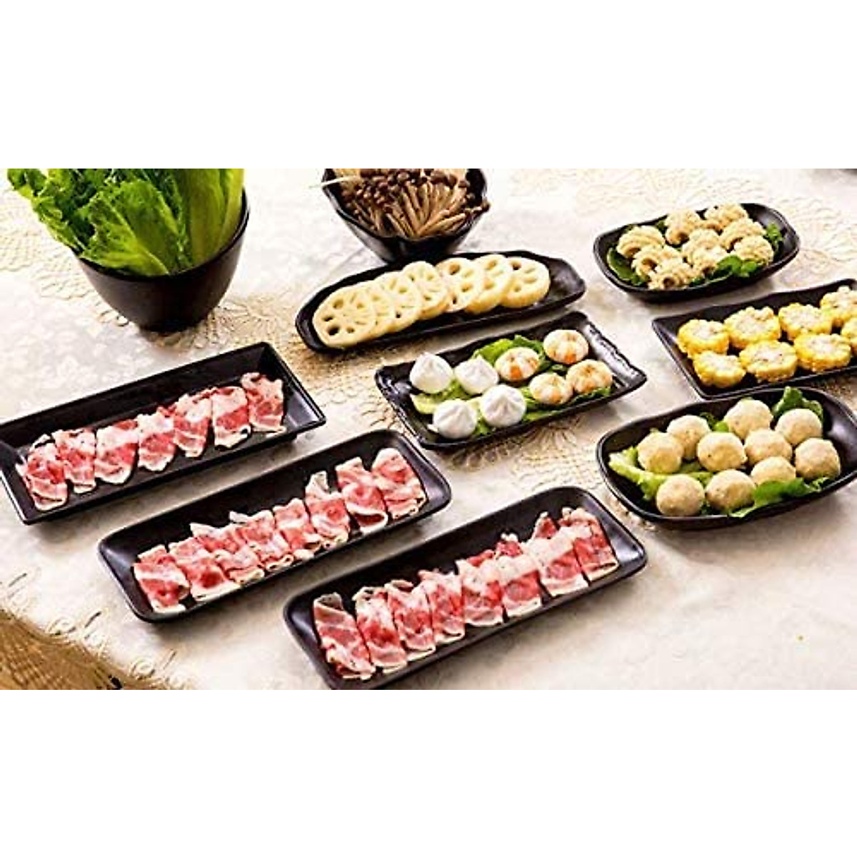 Saim Rectangle Serving Platter, Serving Platter 12 Inch Sushi Platter Modern Dinner Plates for Serving Food, Dessert Cake Appetizers Meat, Entertaining, Party