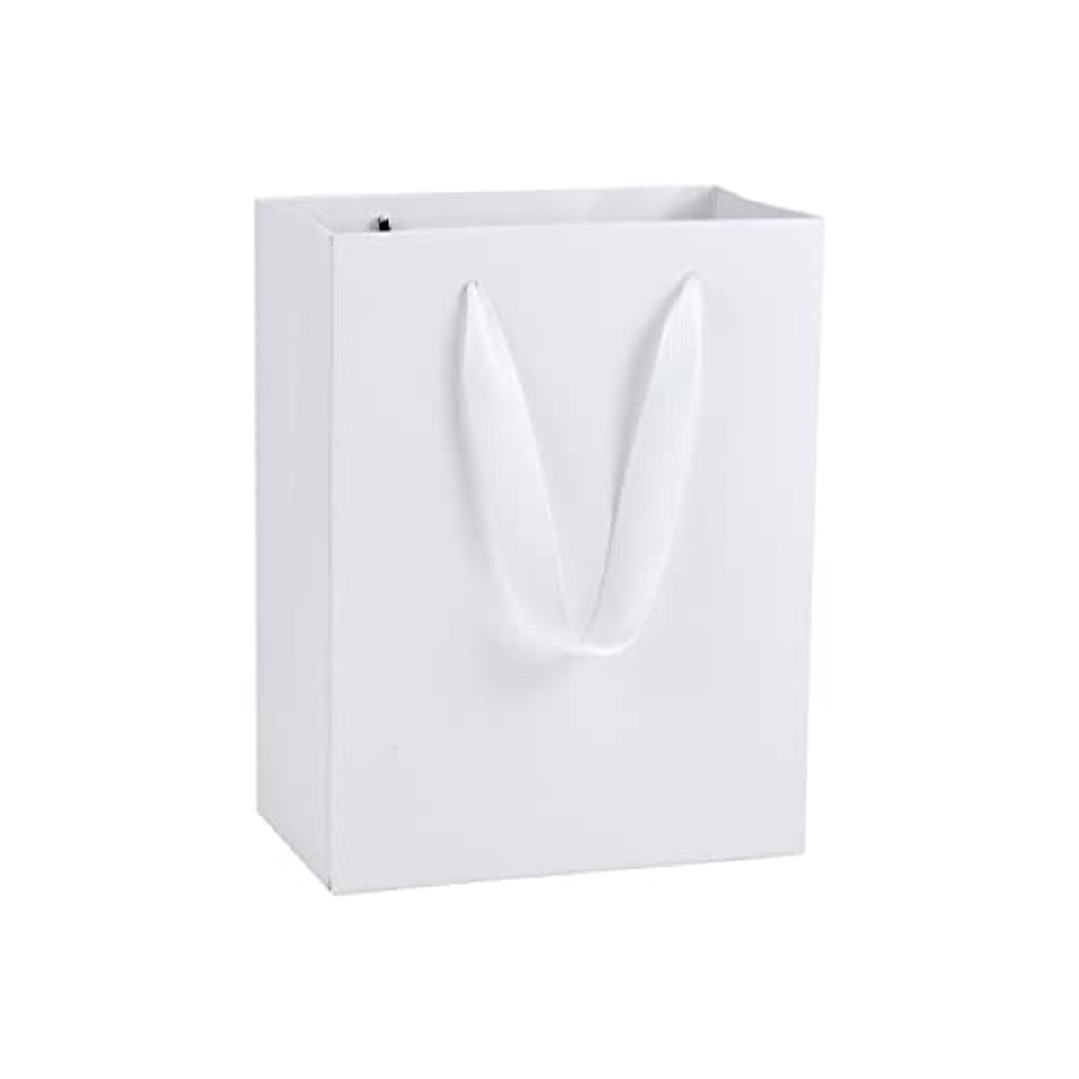 HUAPRINT White Paper Bags,White Gift Bags,Shopping Bags with Handles,20 Pack Small Gift Bags,7x4x9inch,Retail Bags,Party Favor Bags,Merchandise Business Bags,Wedding Bags