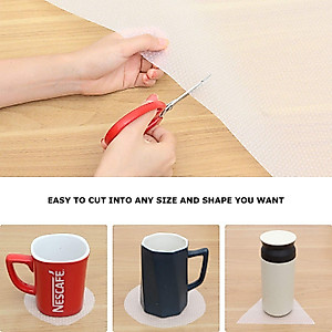 4 Rolls EVA Plastic Shelf Liner, Non-Adhesive Cabinet Drawer Shelf Liner, Non-Slip Fridge Liner, Kitchen Drawer Mats Cupboard Shelf Liner for Kitchen Home – (15.7 in x 6.56ft)/Roll, Clear