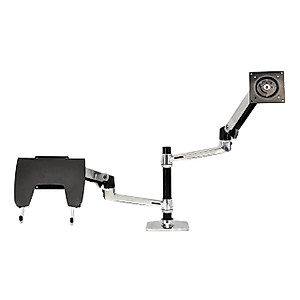 Ergotron – LX Vertical Stacking Dual Monitor Arm, VESA Desk Mount – for 2 Monitors Up to 24 Inches, 7 to 20 lbs Each – Polished Aluminum