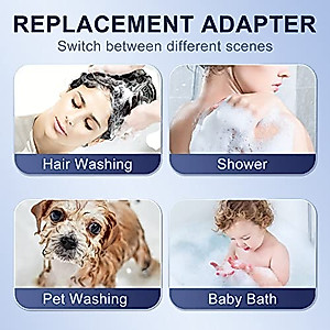 Shower Head Sink-Faucet Bathtub, Hose Sprayer Attachment with 5 Adapters, 79" Hose for Hair Washing, Pet Dog Rinse & Baby Bath, ON/OFF Extension for Tub Faucet, Utility Sink, Laundryroom, Garden