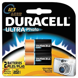 Ultra High-Power Lithium Battery, 123, 3V, 2/Pack, Sold as 1 Package