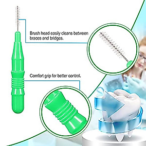 350 Pieces Interdental Brush Tooth Floss Tooth Cleaning Tool Toothpick Dental Tooth Flossing Head Oral Dental Flosser Teeth Soft Dental Picks Refill Dental Flosser Toothpick Cleaners (Mixed Color)