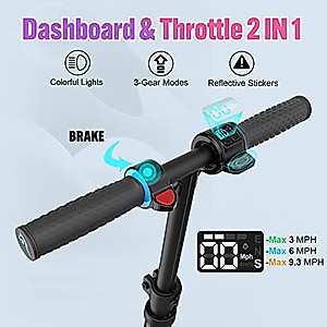 EVERCROSS EV06C Electric Scooter, Foldable Electric Scooter for Kids Ages 6-12, Up to 10 MPH & 5 Miles, LED Display, Colorful LED Lights, Lightweight Kids Electric Scooter (Black Blue)…