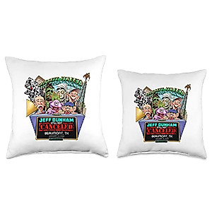 JEFF DUNHAM Beaumont, TX (2023) Throw Pillow, 18x18, Multicolor