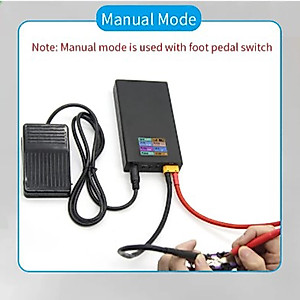 Eujgoov Mini Spot Welder Machine DIY Battery Spot Welder Portable Rechargeable Spot Welding Machine with LCD Screen 100‑240V SQ‑SW2(US Plug)