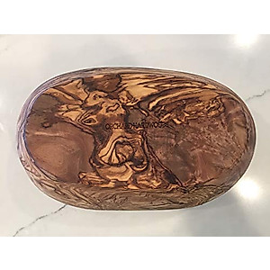 Orchard Hardwoods 10" Rustic Oval Artisan Olive Wood Dough Bowl Bread Basket Boat Shaped - Live bark edge. Natural Server for Fruit, Salads, Chips, Popcorn. In Lg 10" or XL 12". (Large 10x5-6x4)